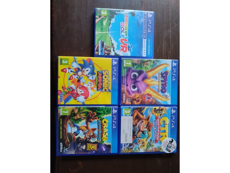 Spyro trilogy , crash team racing , crash trilogy , sonic mania plus ...